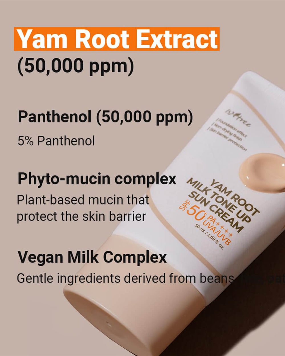Isntree Yam Root Milk Tone Up Sun Cream | Ohlolly